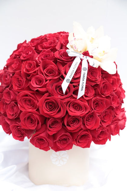 Grand 100 Stem Roses – Farida Floral
